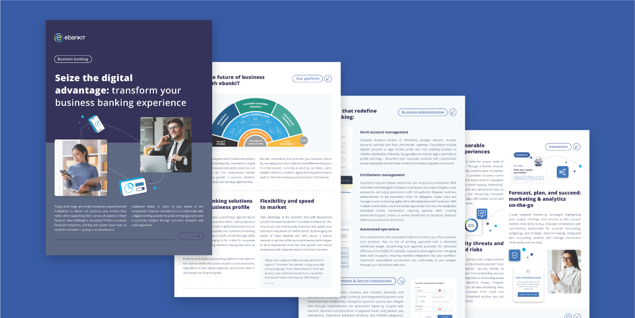 Digital Banking Solutions for SMEs and Business Banking Brochure | ebankIT